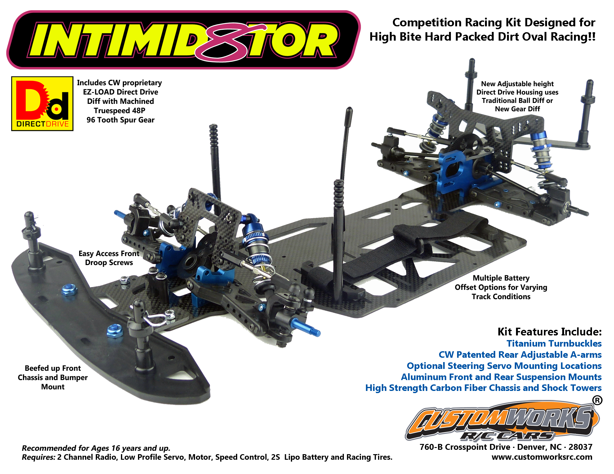 INTIMIDATOR 8 DIRECT DRIVE KIT – Custom Works RC