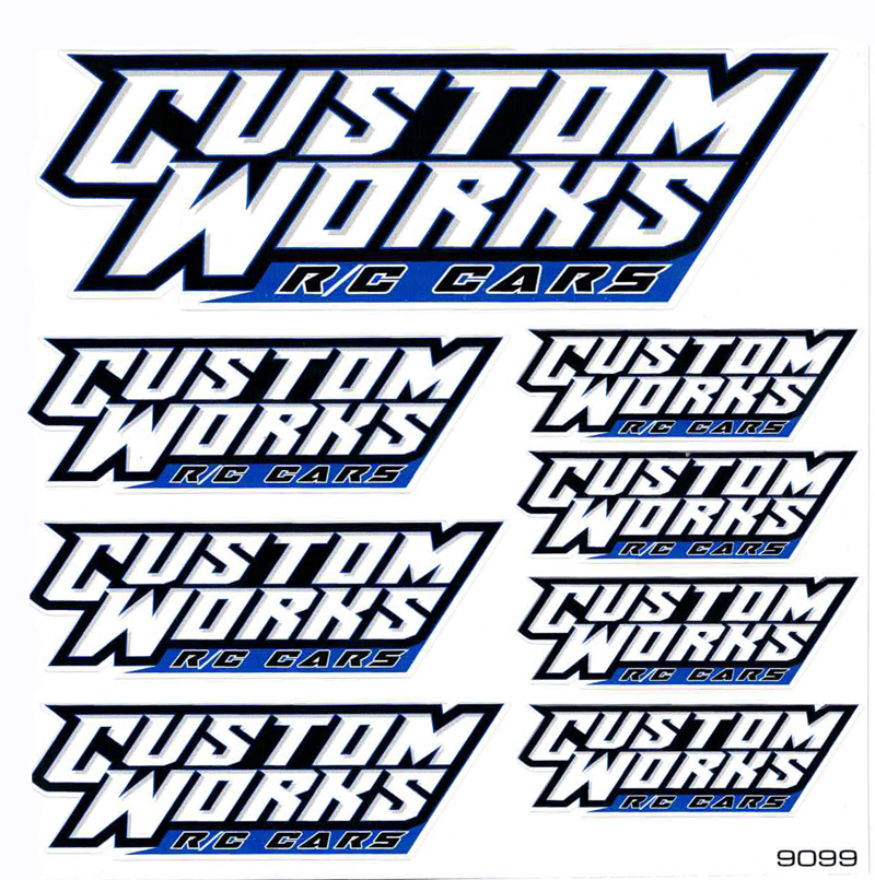 CW 2021 DECAL SHEET BLUE – Custom Works RC