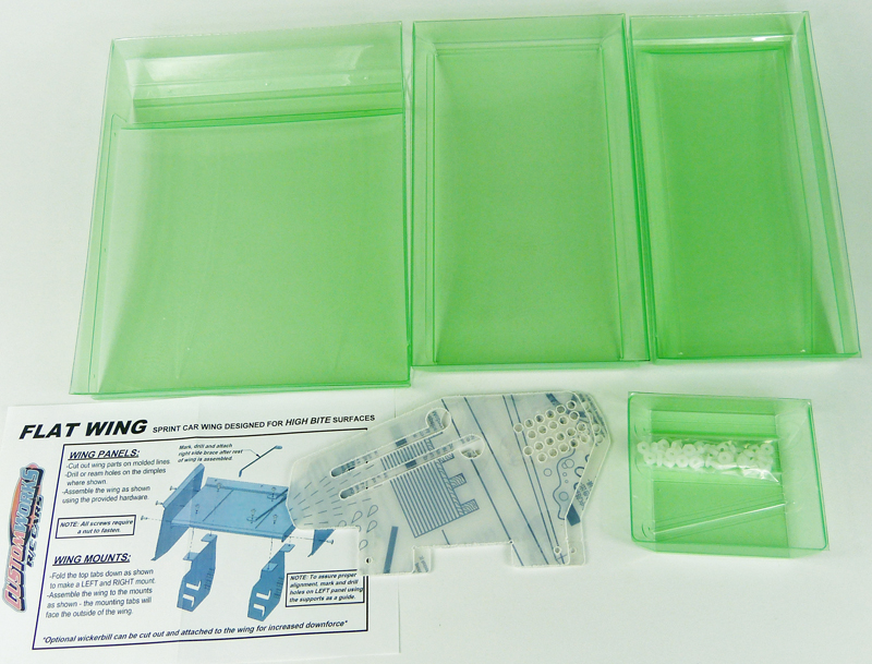 FLAT 7″x7″ SPRINT TOP WING w/Mounts – Custom Works RC